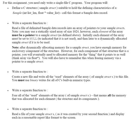 Solved For This Assignment You Need Only Write A