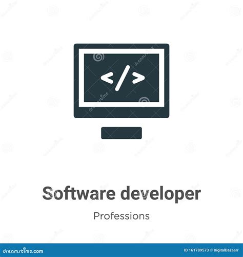 Software Developer Vector Icon On White Background Flat Vector