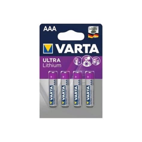 Varta Ultra Lithium Fr03 Aaa Elem 4dbbl árdb Akku Elem