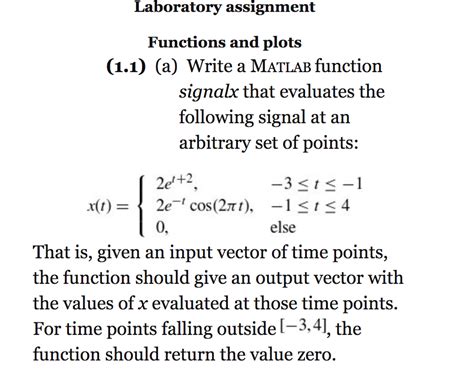 Solved Laboratory Assignment Functions And Plots 11 A