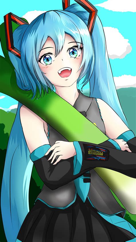 Called It Miku Hugging A Leek Or Miku Hitting The Jackpot But I Prefer The First One R