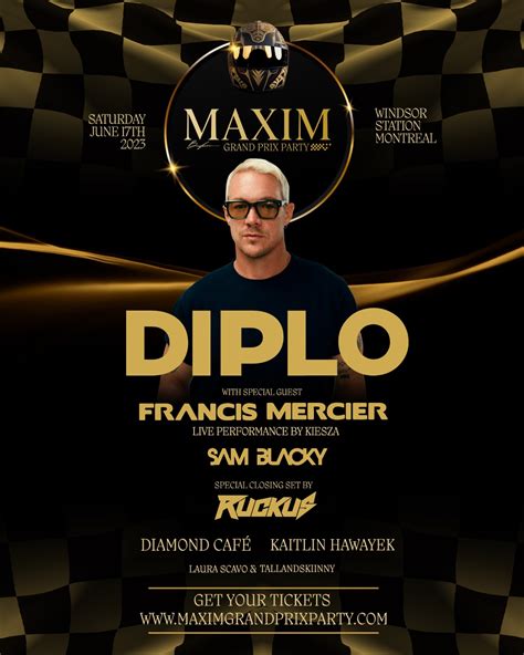 Maxims Montreal Grand Prix Party Features Diplo Francis Mercier Ruckus And More Maxim