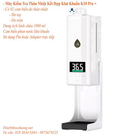 K10 Pro Automatic Temperature Sensor And Sterilizer With 2 Body Temperature Sensors