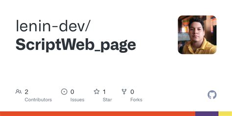 Github Lenin Devscriptwebpage