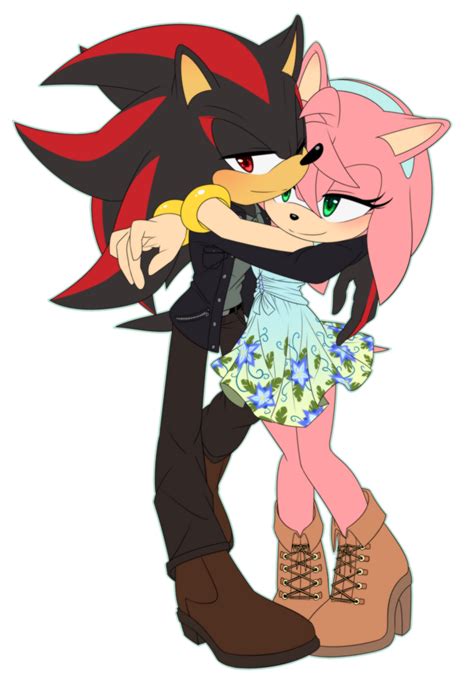 Comm2 Shadow And Amy By Myly14 Shadow And Amy Sonic And Shadow Amy