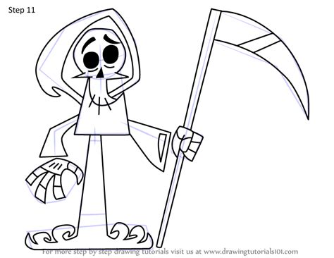 How To Draw The Grim Reaper From The Grim Adventures Of Billy And Mandy