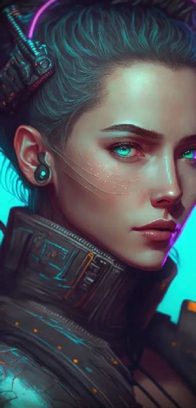 Futuristic Cyberpunk Woman Art Free Download
