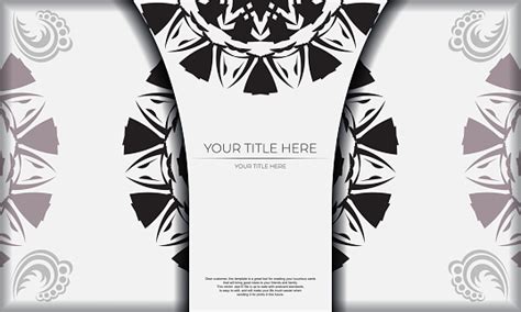 빈티지 장식품과 텍스트와 로고를위한 장소와 흰색 배경 그리스 장식이 있는 인쇄식 엽서 디자인 곡선에 대한 스톡 벡터 아트 및