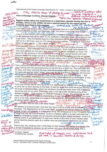 Annotated Anthology Texts For Edexcel Igcse English Language Teaching Resources