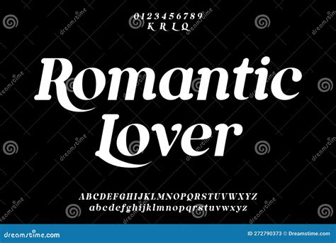 Bold Elegant Italic Serif Font Vector With Lowercase Numeral And