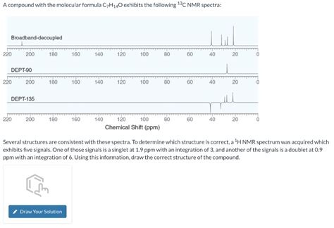 Solved A Compound With The Molecular Formula C7h14o Exhibits