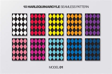 10 Harlequin Seamless Pattern Graphic By Mangata Design · Creative Fabrica