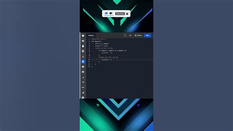 Diamond Pattern In C C Coding C Pattern Program C Programming