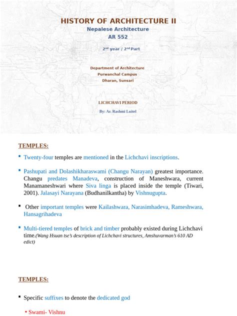 Lecture 3b Lichchavi Temples Pdf Column Temple