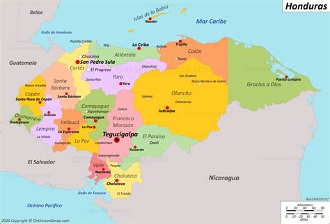 Mapa De Honduras Honduras Mapas