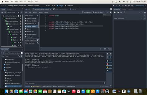 problem with signals between two scenes programming godot forum