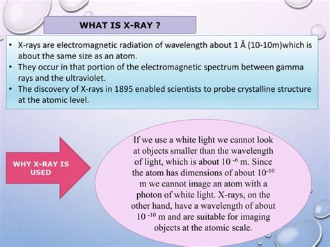 X Ray Diffraction Xrd Principle And Use PPTX