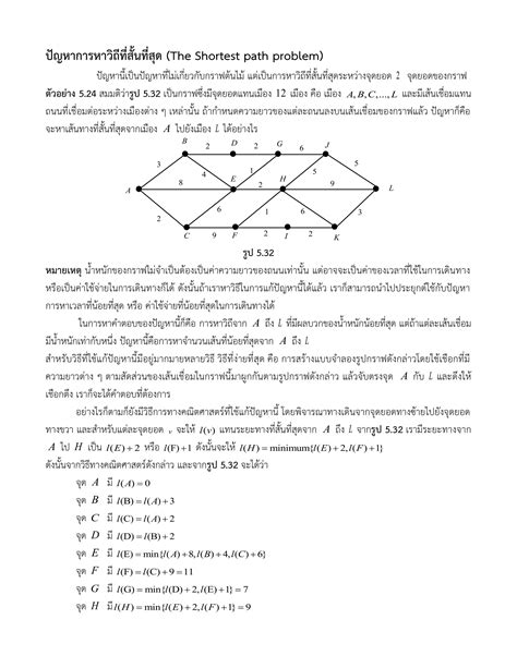 shortest path problem ขั้นตอนวิธีของไดก์สตรา v 1 pdf
