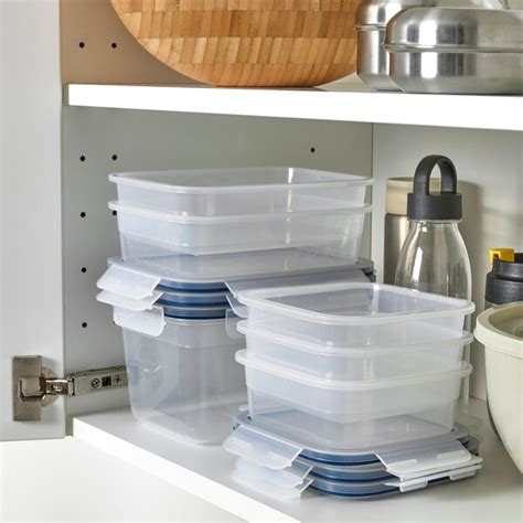 Ikea 365 Food Container With Lid Set Of 6 Plastic Ikea