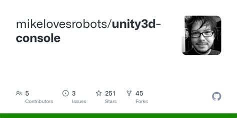 github mikelovesrobots unity3d console