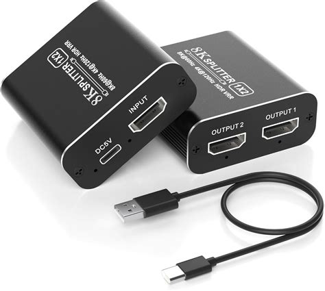 8k Hdmi 21 Splitter 1 In 2 Out 8k60hz 4k120hz One Input Two Output Hdmi