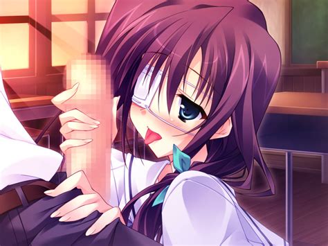 Rule 34 Blush Censored Eye Patch Fellatio Game Cg Green Eyes Hair