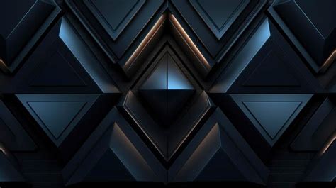 Premium Photo Futuristic High Tech Dark Background With A Triangular Block Structure Wall