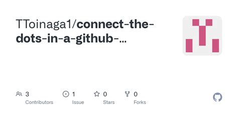 GitHub TToinaga Connect The Dots In A Github Repository