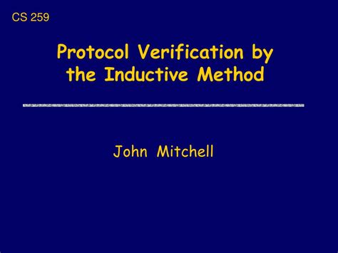 ppt protocol verification by the inductive method powerpoint presentation id 487350