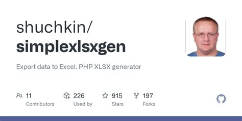 Github Shuchkinsimplexlsxgen Export Data To Excel Php Xlsx Generator