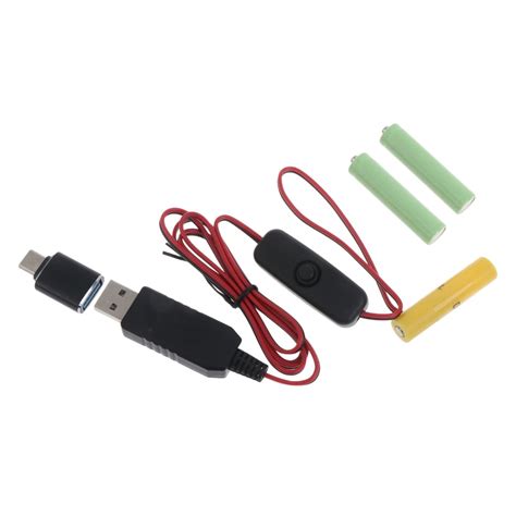 Ciyison Aaa Battery Eliminator Cable With Switch Type C Usb Power