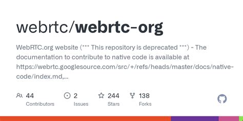 Github Webrtcwebrtc Org Website This Repository Is Deprecated The