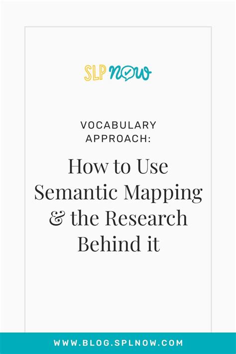 Vocabulary Approach How To Use Semantic Mapping And The Research Behind