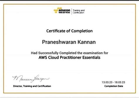 Praneshwaran Kannan On Linkedin Aws Cloudpractitioner Achievement