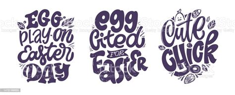 전단지 및 인쇄 디자인을 위한 부활절에 대한 레터링 벡터 그림입니다 배너 포스터 인사말 엽서에 대한 템플릿 검색에 대한 스톡
