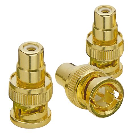 Bnc Male To Phono Female Adapter 3 Pack 12