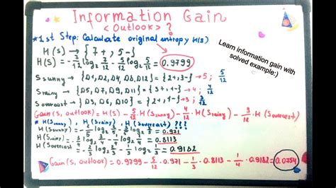 Decision Tree Information Gain And Entropy Machine Learning Solved