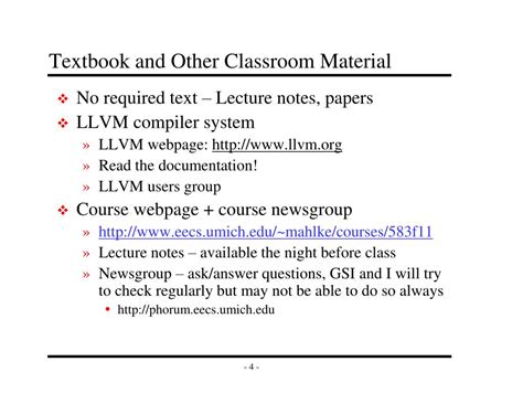 Ppt Eecs Advanced Compilers Course Overview Introduction To