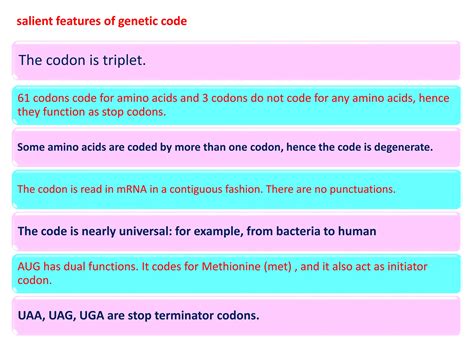 GENETIC CODE Class XII Biology NCERT Based Pptx Chemistry Science