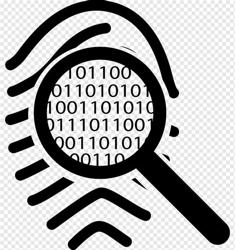 Fingerprint Magnifying Glass Computer Icons Binary Code Magnifying