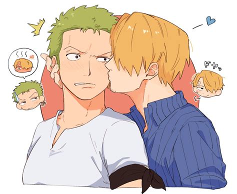 Roronoa Zoro And Sanji One Piece Drawn By Iqracha Danbooru