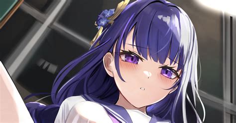 原神 雷電将軍と夜の教室でイチャイチャしたい とーます Fanbox更新中のイラスト Pixiv