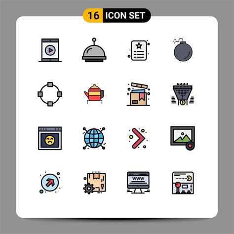Thematic Vector Flat Color Filled Lines And Editable Symbols Of Path Explosion Card Explosive