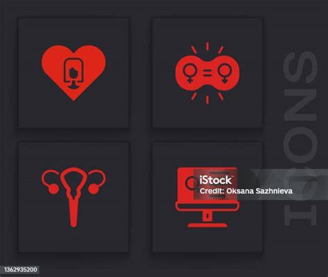 설정 데이트 응용 프로그램 여성 남녀 평등과 여성 생식 시스템 아이콘과 심장 벡터 0명에 대한 스톡 벡터 아트 및 기타 이미지 0명 개념 검은색 Istock