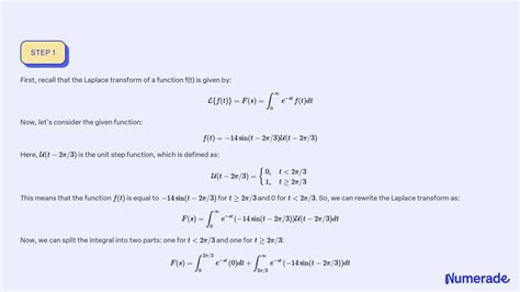 Solved Find The Laplace Transform Of The Given Function 14 Sin T 2 π