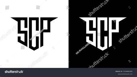 Scp Letter Logo Design White Background Stock Vector Royalty Free 2539960365 Shutterstock