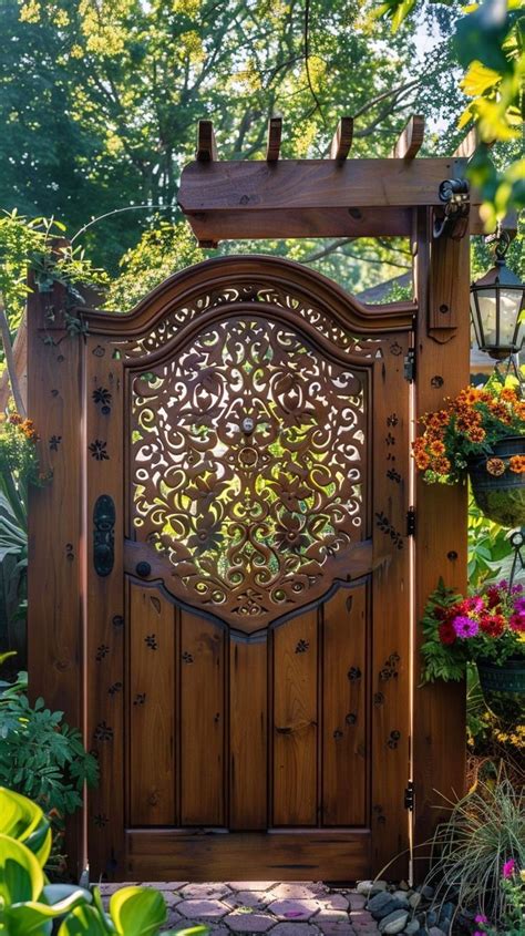 Woodwork With Metal Accents Wood And Stone Fence Metal And Wooden