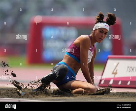 August 28 2021 Beatriz Hatz From Usa At Long Jump During Athletics At