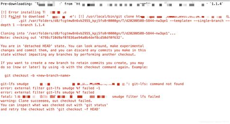 git clone 或者 pod install 出现错误 smudge filter lfs failed clone succeeded but checkout failed csdn博客