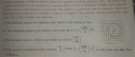[answered] 1 a non conducting cylindrical shell of radius r is placed